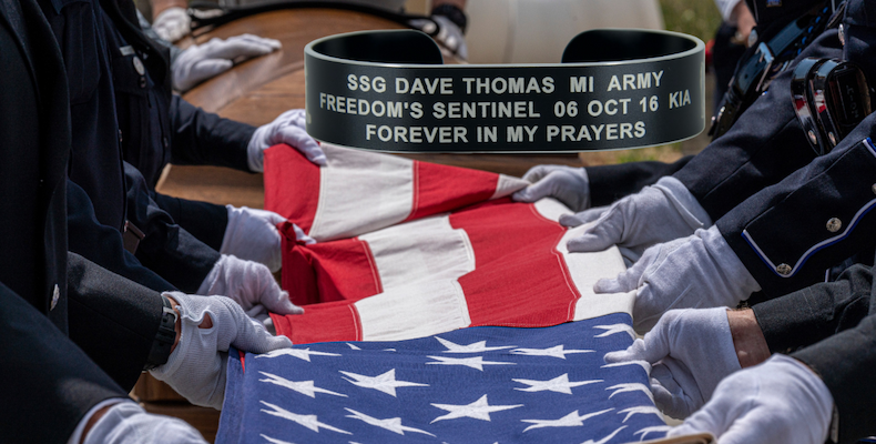 Order Killed In Action memorial bracelets from Memorial Bracelets dot com