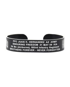 Order military bracelets and dog tags from Memorial Bracelets dot com