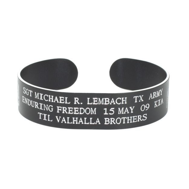 Order Colored Aluminum Custom Military Bracelet at Memorial Bracelets ...